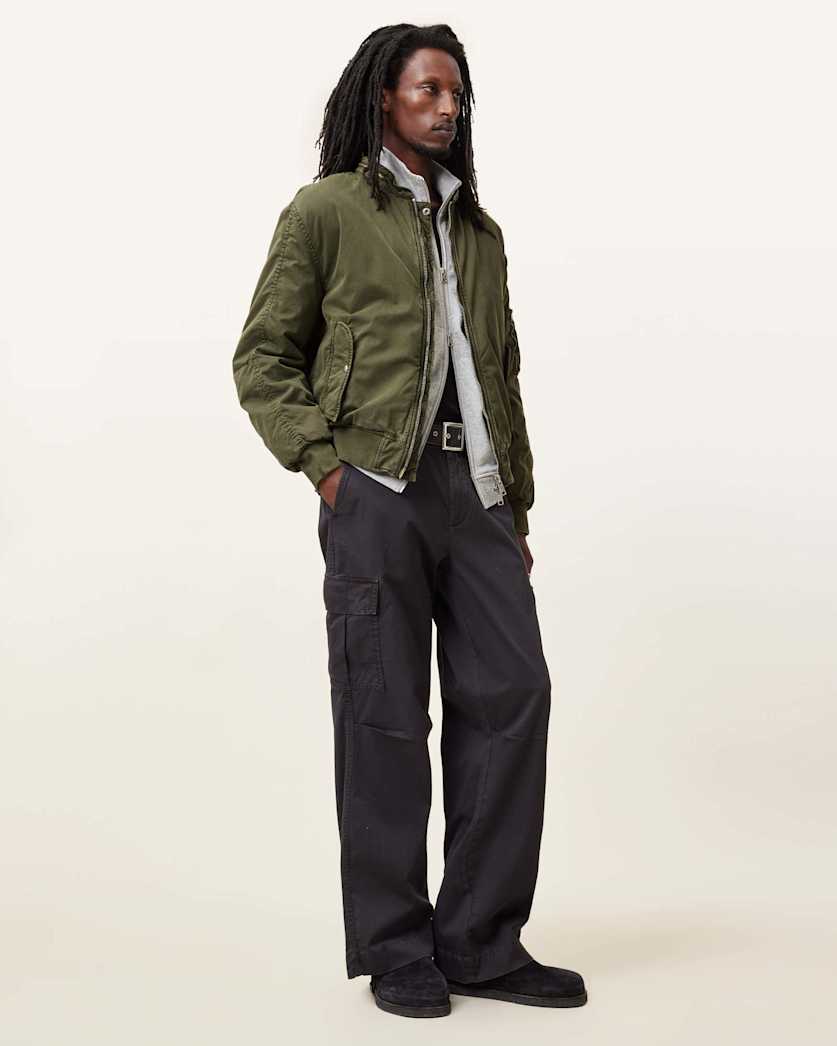 Banner Relaxed Fit Bomber Jacket PASTORAL GREEN | ALLSAINTS US